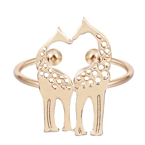 LiveChicStyle | Jewelry | Dainty Gold Giraffe Ring | Poshmark